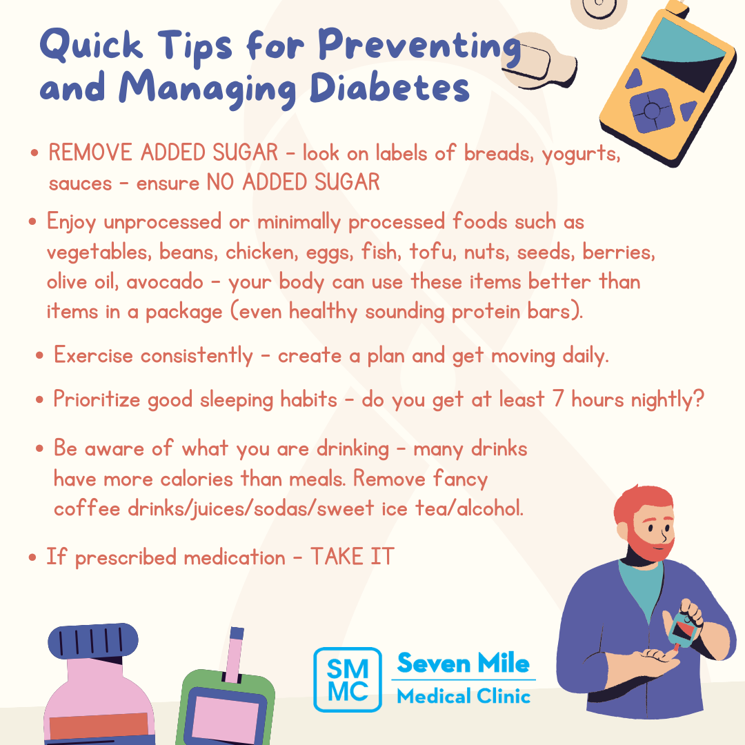 Quick Tips for Preventing and Managing Diabetes - Seven Mile Medical Clinic